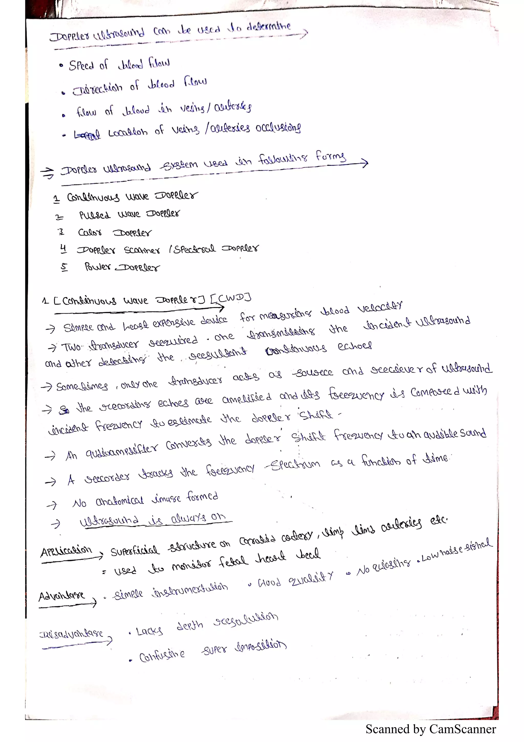 Doppler ultrasound Notes | PDF | Real Estate Buying and Selling | Real ...