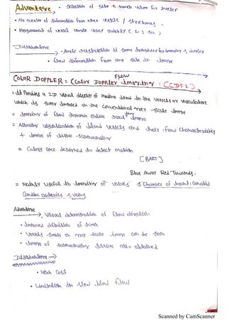 Doppler ultrasound Notes | PDF