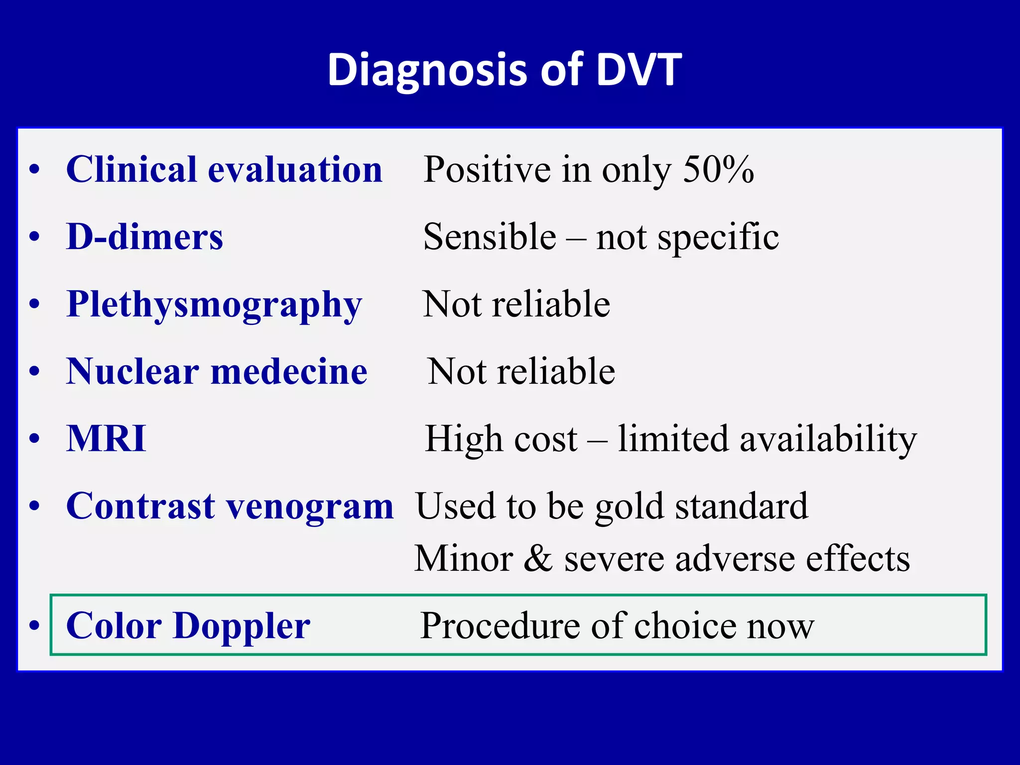 Doppler ultrasound in deep vein thrombosis | PPTX