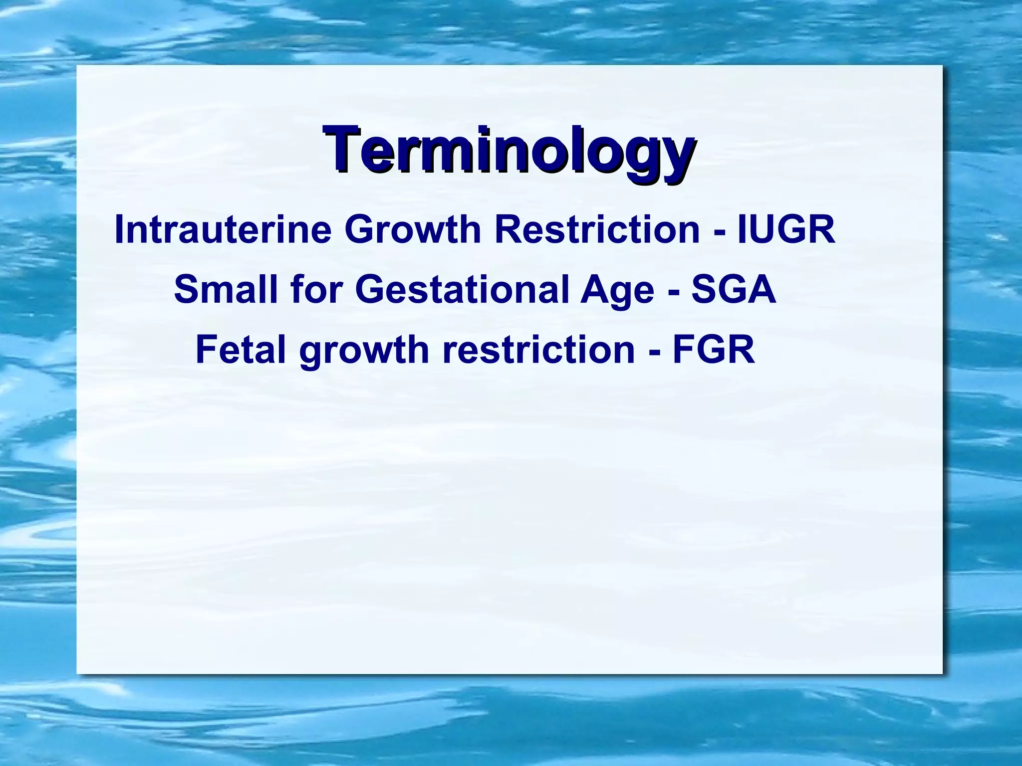 Doppler ultrasound in the management of fetal growth restriction and ...