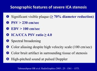 Doppler ultrasound of carotid arteries | PPTX
