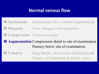 Doppler ultrasound of normal venous flow | PPTX
