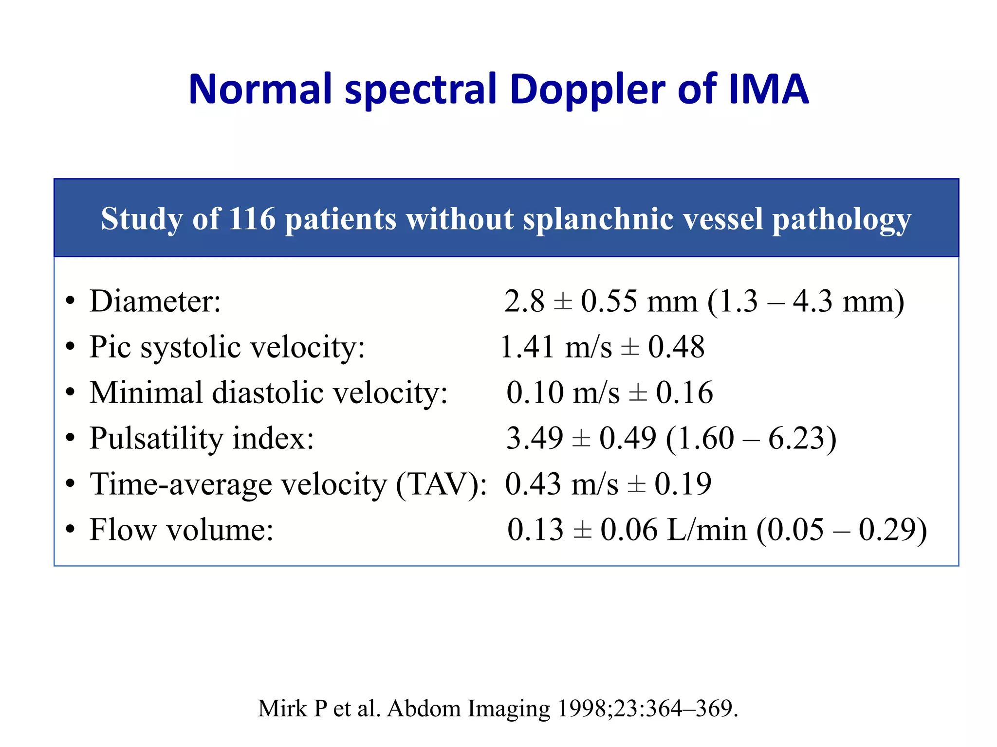 Doppler ultrasound of visceral arteries | PPTX
