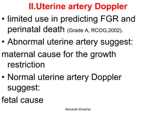 Umblical & uterine artery Doppler | PDF
