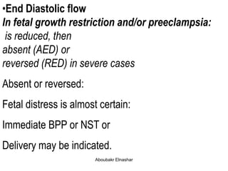 Umblical & uterine artery Doppler | PDF