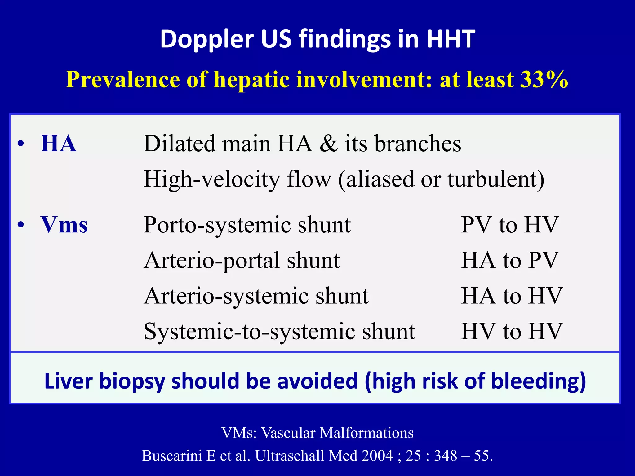 Doppler ultrasound of the liver in hereditary hemorrhagic ...