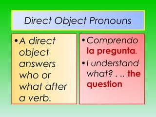 Pronombres de Complemento Directo | PPT