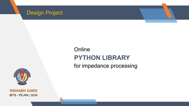 Python Library using impedance processing | PPT