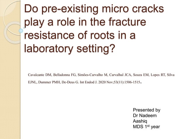 Do pre existing micro cracks play a role in the fracture resistance of ...
