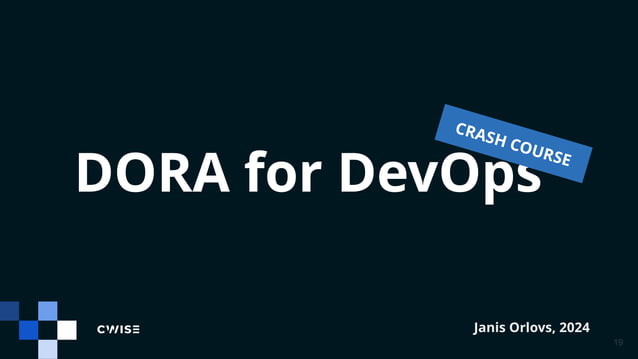 DORA (Digital Operational Resilience Act) for DevOps Crash Coruce | PPTX