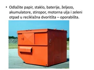 Izdvajajte otpad | PPTX