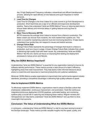 What Are DORA Metrics? Understanding Their Importance in DevOps | PDF