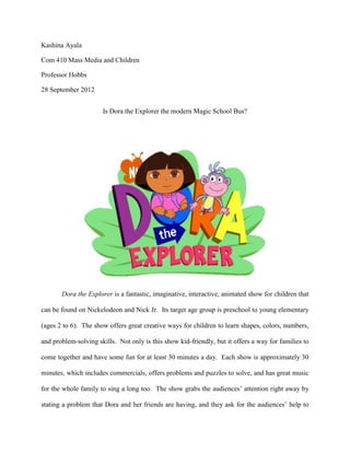 Dora vs. magic school bus | DOCX | Family/Children | Genres