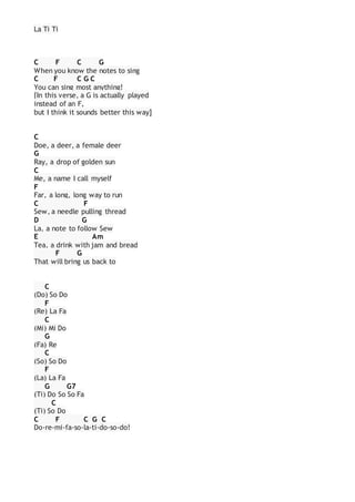 Do re mi from de sound of music | DOCX