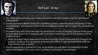 Dorian Gray Characters analysis presentation | PDF