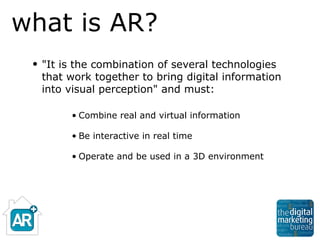 Basic Augmented Reality Explanation | PPT | Augmented Reality ...