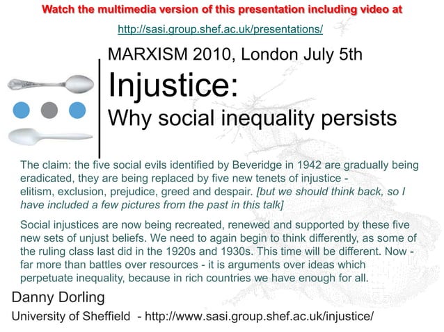 Injustice: Why social inequality persists | PPT | Debated Sensitive ...