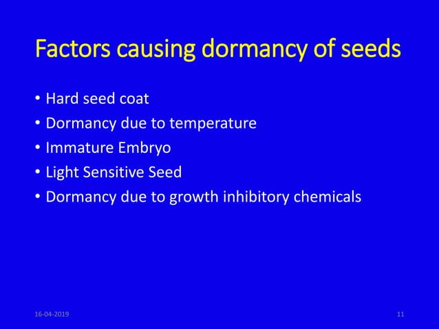 Seed dormacy: It's defination, classification, types, description | PPT