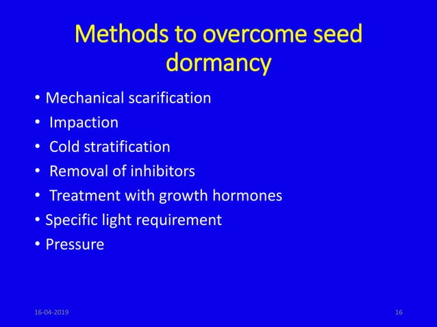 Seed dormacy: It's defination, classification, types, description | PPT