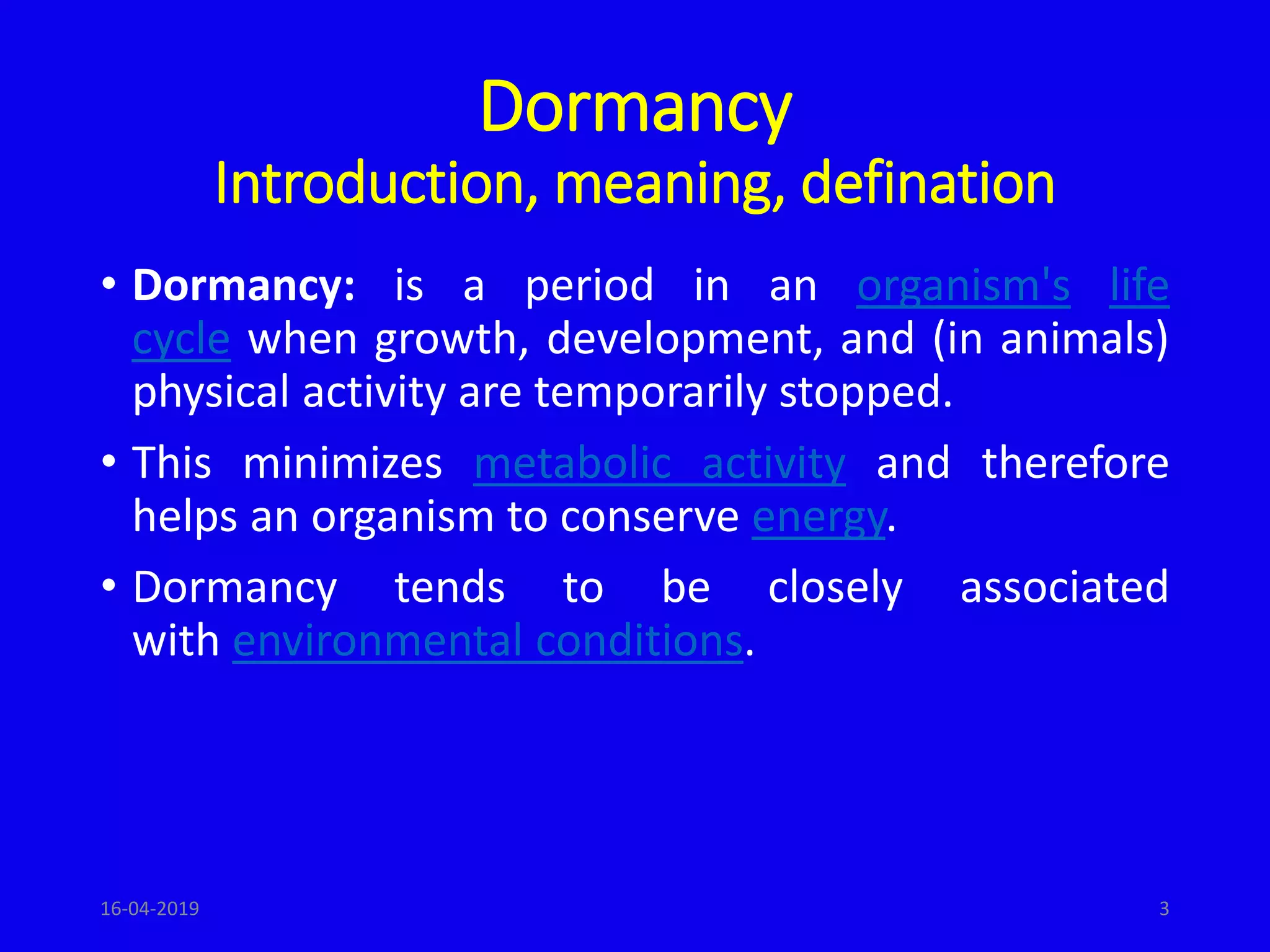 Dormancy | PPTX