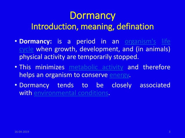 Dormancy | PPTX