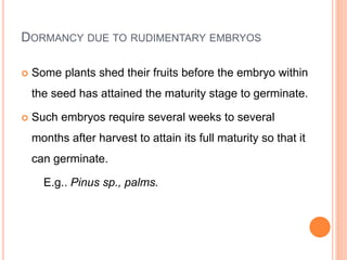 Seed dormancy and methods to overcome it | PPTX