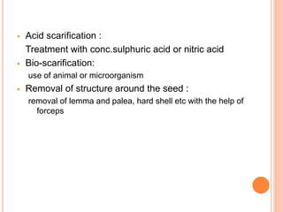 Seed dormancy and methods to overcome it | PPTX