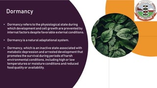 Dormancy , Hormonal regulation of seed germination , Role of Plant ...