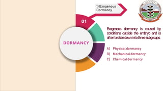 Dormancy , Hormonal regulation of seed germination , Role of Plant ...