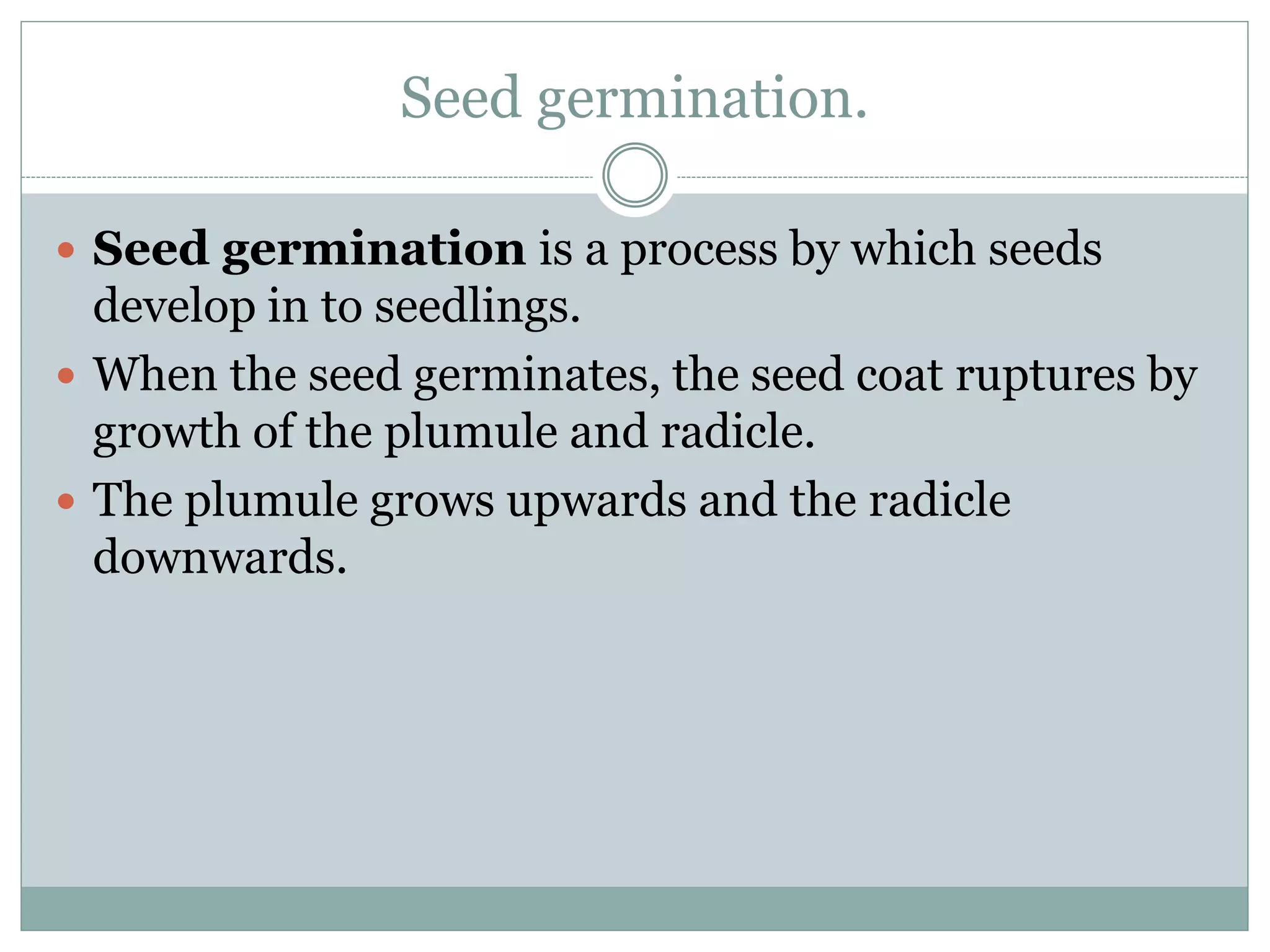 Dormancy, germination, and seed development | PPTX