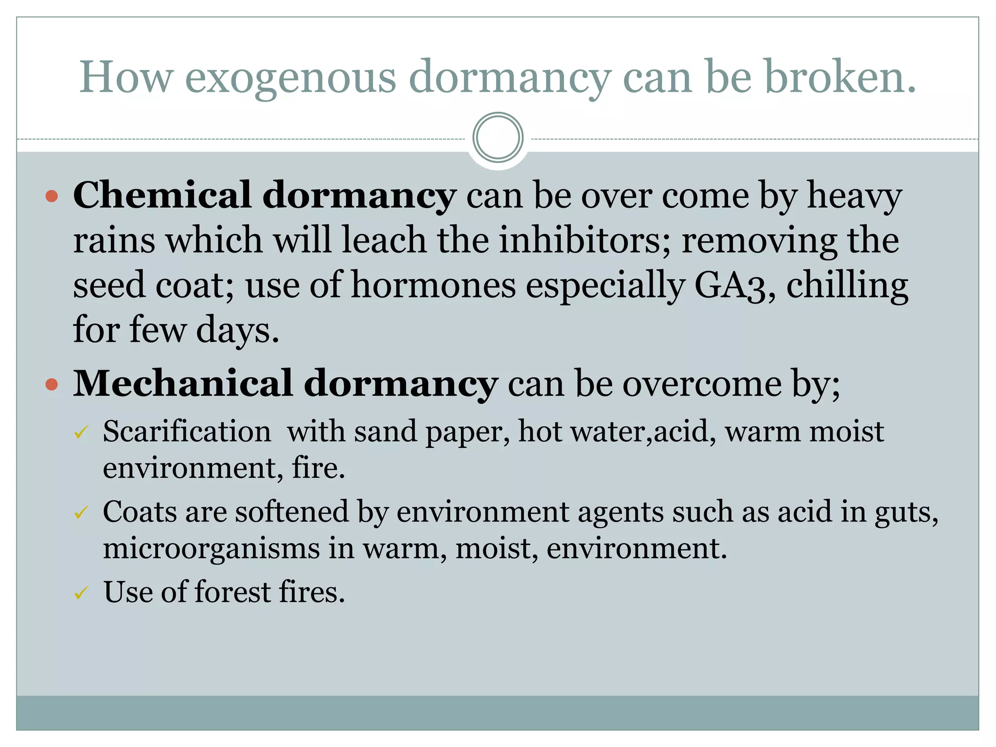 Dormancy, germination, and seed development | PPTX