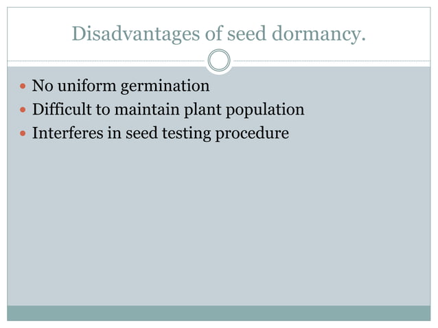 Dormancy, germination, and seed development | PPT