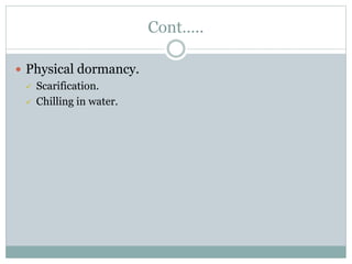 Dormancy, germination, and seed development | PPTX