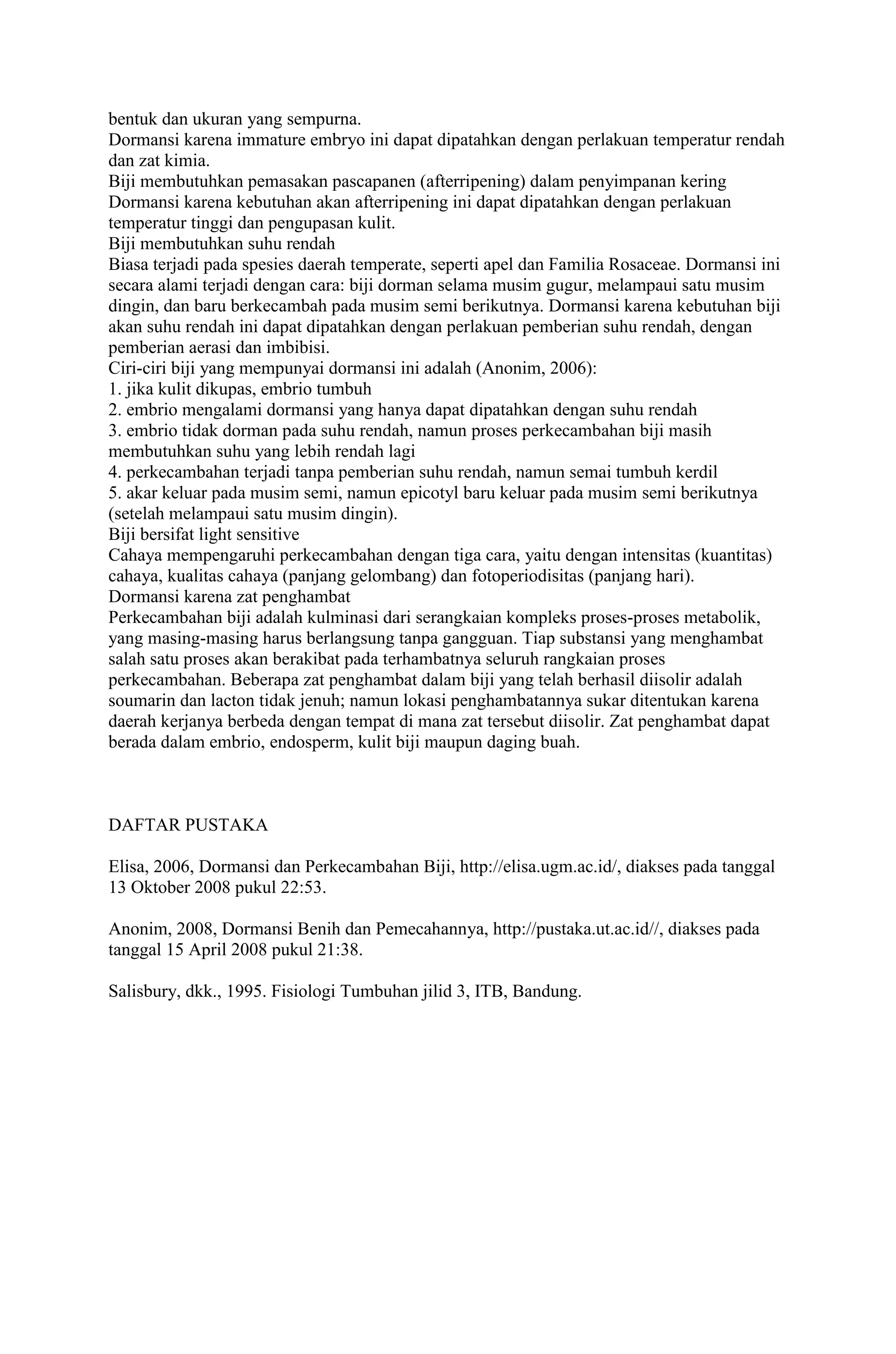 Dormansi biji | DOCX
