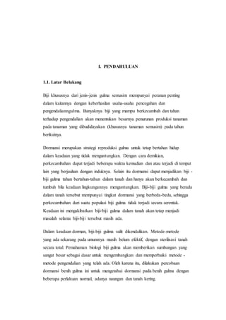 Dormansi biji gulma | DOCX