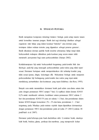 Dormansi biji gulma | DOCX