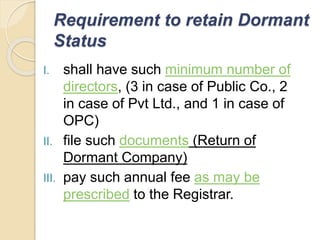 Dormant company | PPT