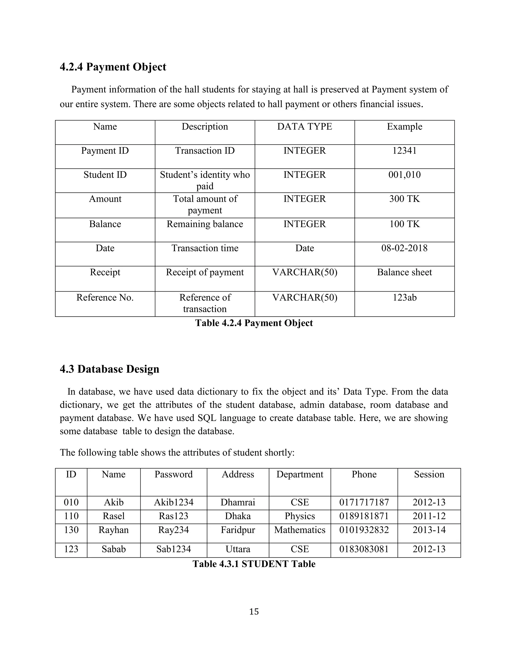 Dormitory management system project report | PDF