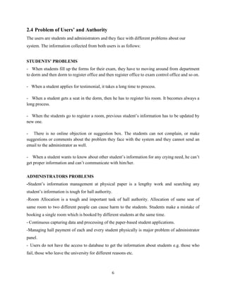 Dormitory management system project report | PDF