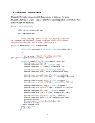 Dormitory management system project report | PDF