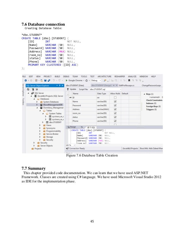 Dormitory management system project report