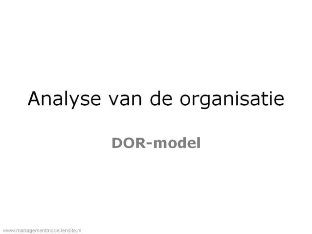 Dor model presentatie | PPT