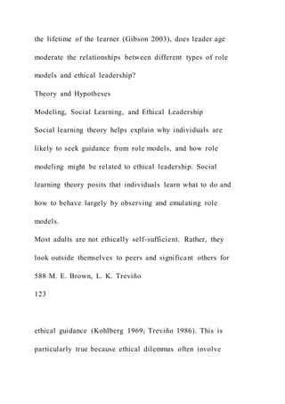 Do Role Models Matter An Investigation of Role Modelingas a | DOCX