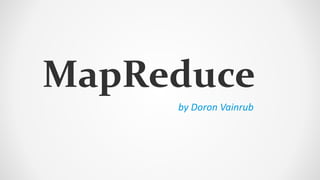 Intro to Map Reduce | PPT