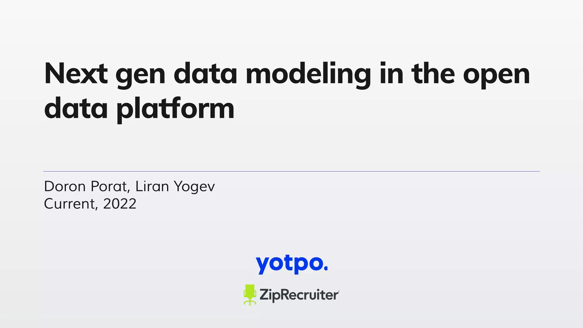Next Gen Data Modeling in the Open Data Platform With Doron Porat and ...