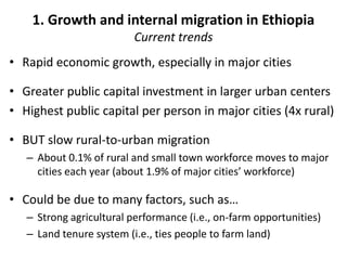 Agglomeration, Migration and Rural-Urban Transformation in Ethiopia ...