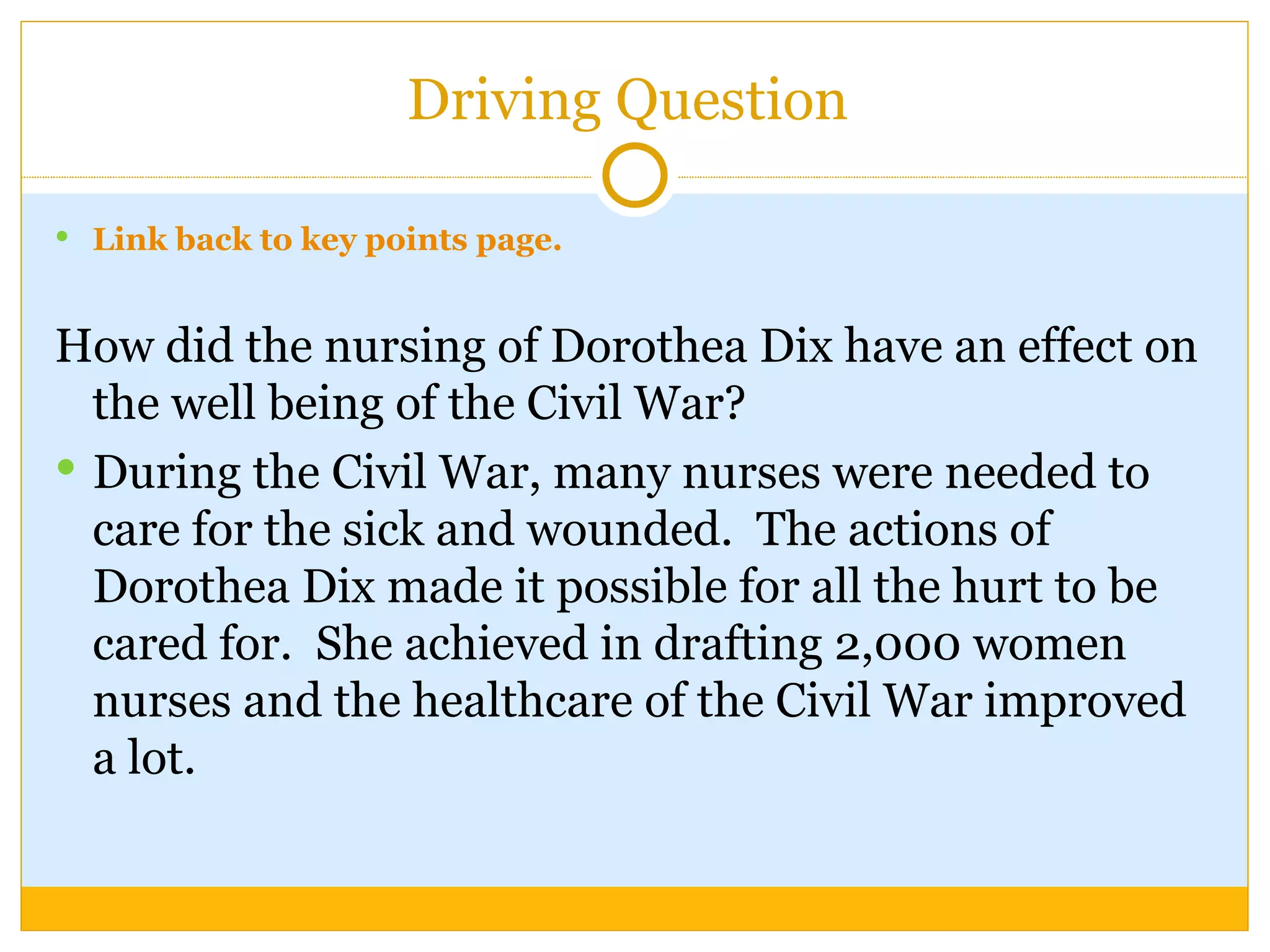 Dorothea Dix Project | PPT