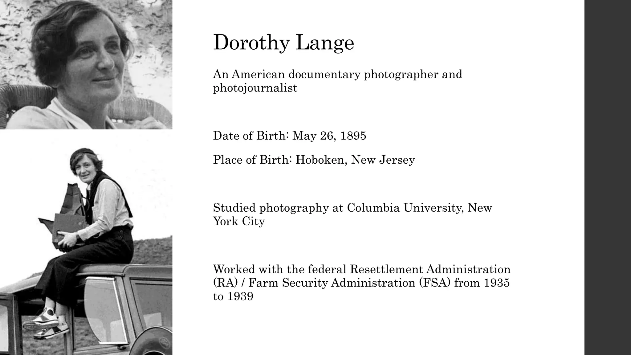 Dorothea Lange | PPTX