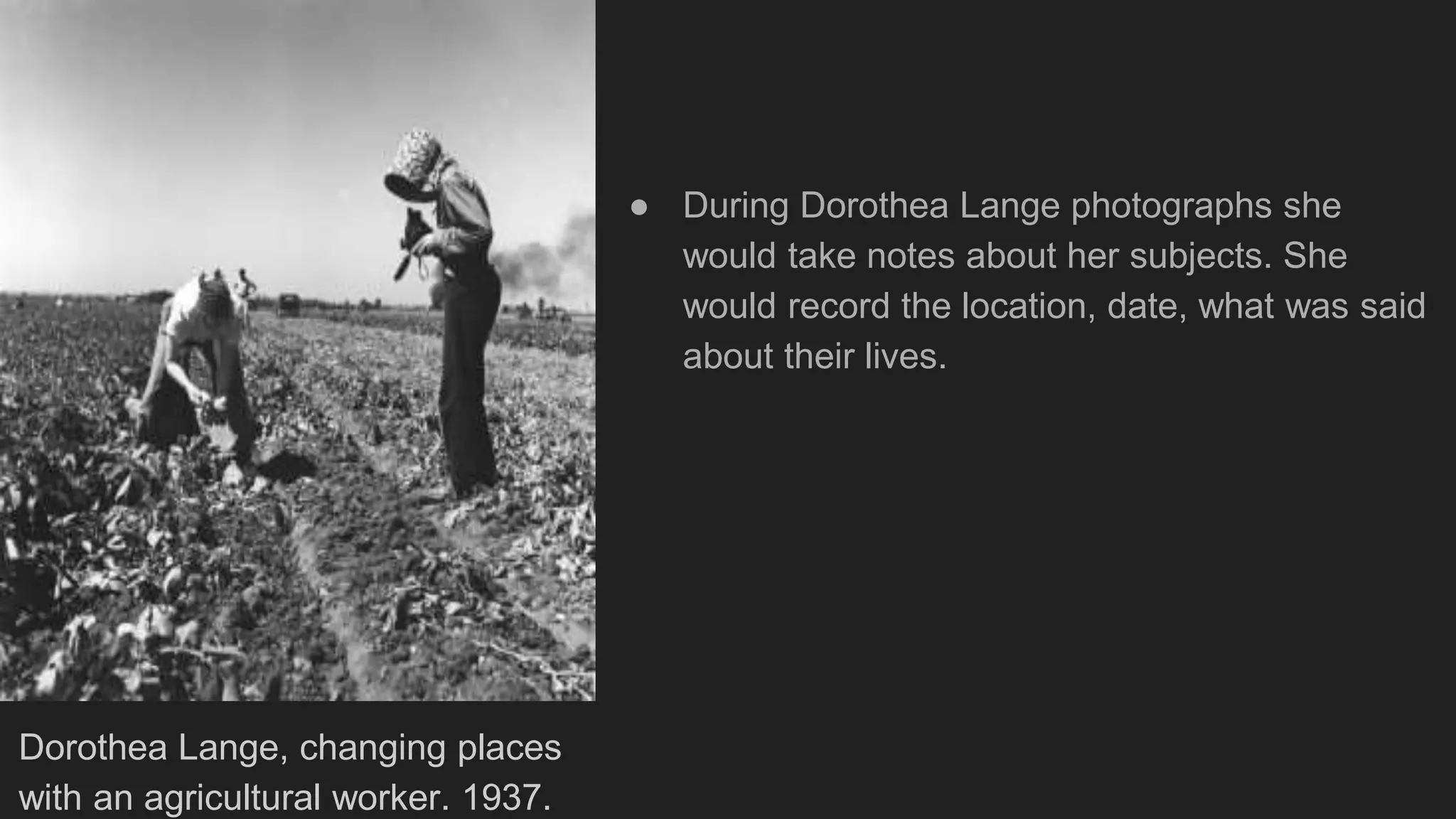 Dorothea Lange photography .pptx | Photography | Arts and Crafts
