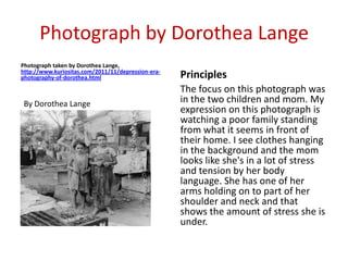 Dorothea lang’s photojournalist profile powerpoint final | PPT